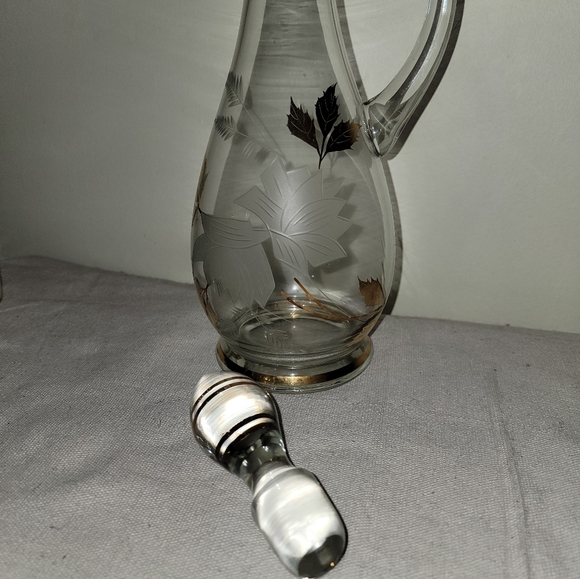 Dining | Vintage Romanian Crystal Decanter Glasses Setetched Crystal ...